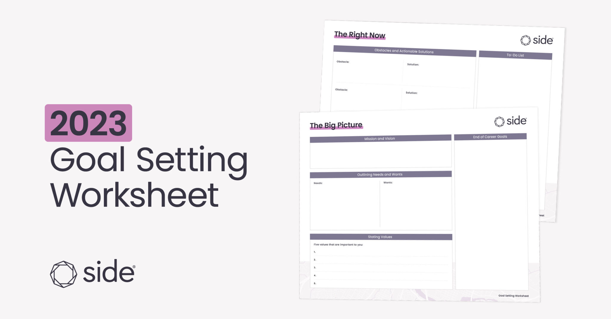 Goal Setting Worksheet | Side